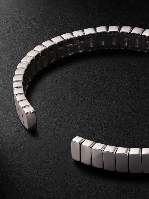 SUZANNE KALAN Inlay 18-karat White Gold Diamond Bangle