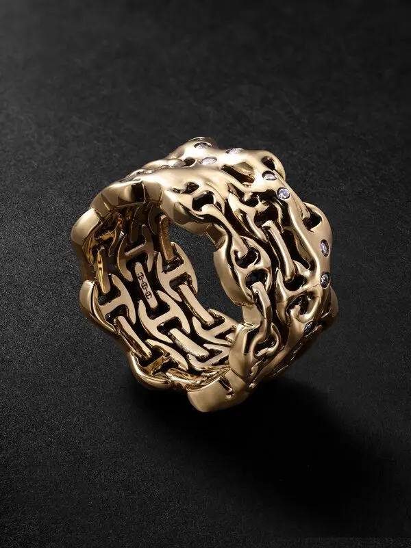 Hoorsenbuhs Sacred Melted Series 18-karat Diamond Ring - Gold