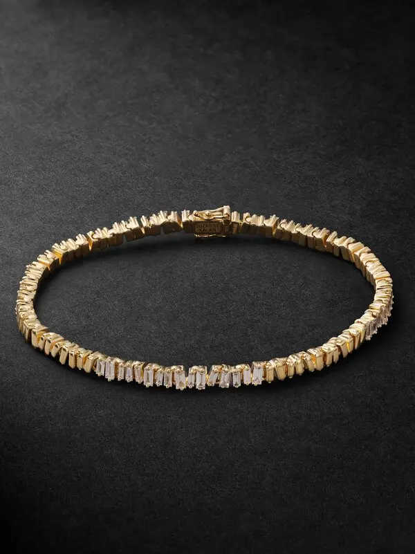 SUZANNE KALAN Id Mini 18-karat Diamond Tennis Bracelet - Gold