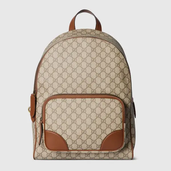 Gucci Gg Emblem Medium Backpack - Beige | Editorialist display picture 2