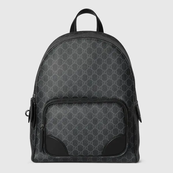 Gucci Gg Emblem Medium Backpack - Black