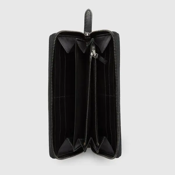 Gucci Gg Emblem Zip Around Wallet Gg Canvas