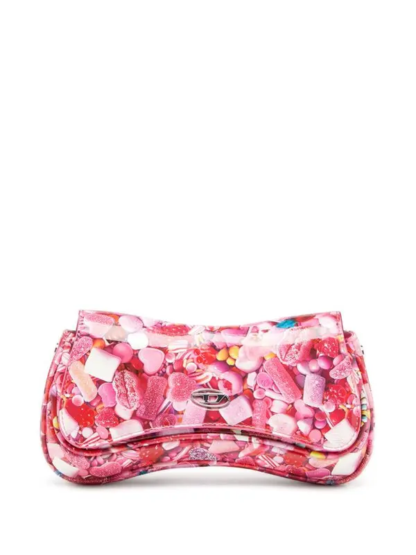 DIESEL® Faux Leather Shoulder Bag - Pink
