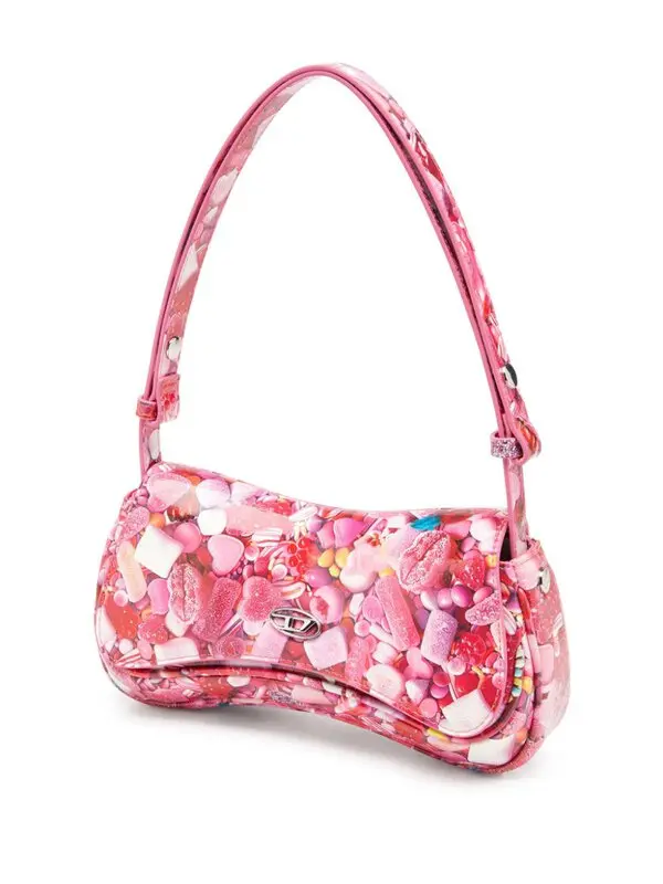 DIESEL® Faux Leather Shoulder Bag - Pink