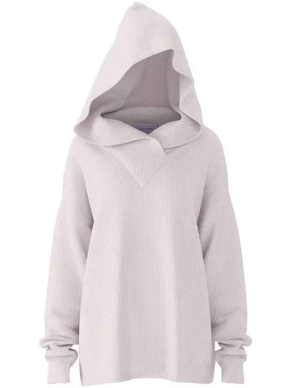 MARGHERITA MACCAPANI Knitted Hooded Jumper - Neutrals