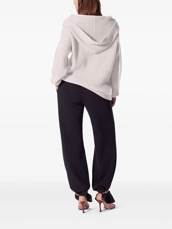 MARGHERITA MACCAPANI Knitted Hooded Jumper - Neutrals