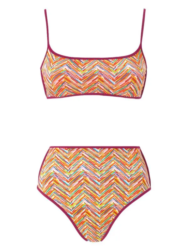 Missoni Zigzag-print Bikini - Red