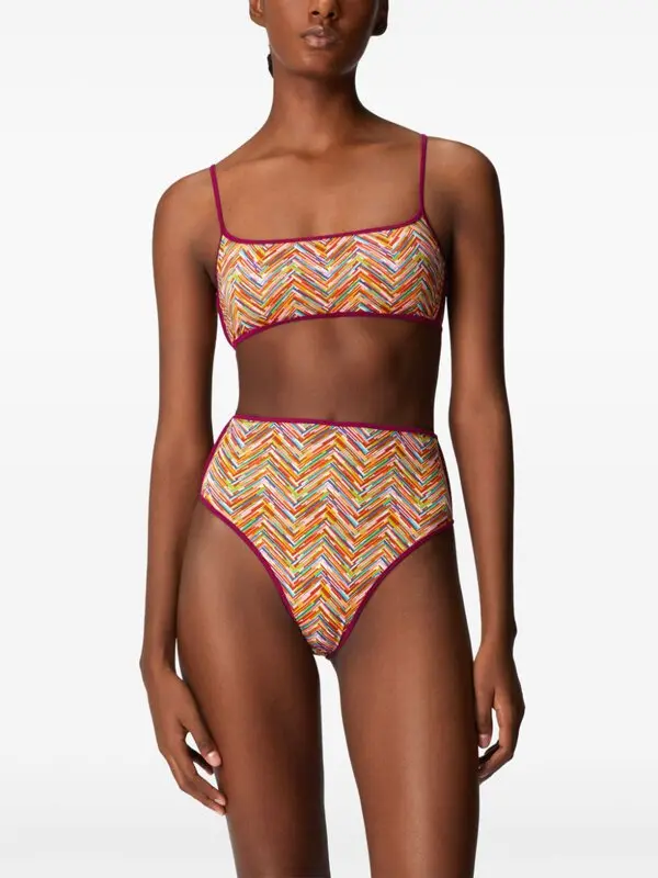 Missoni Zigzag-print Bikini - Red