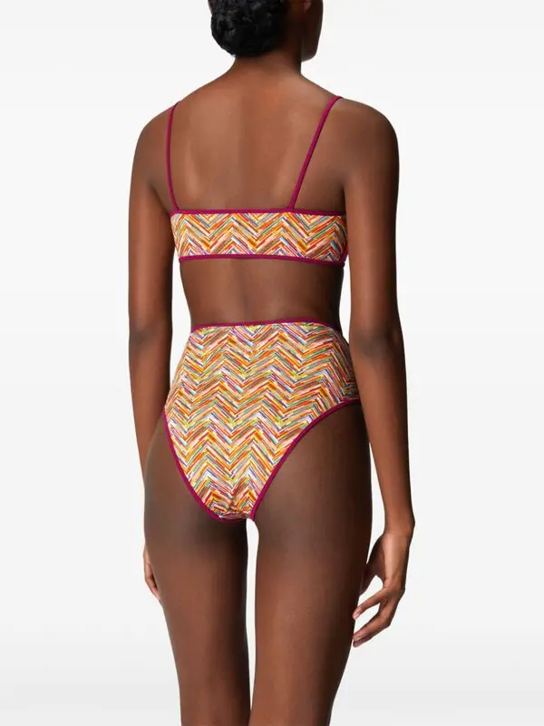 Missoni Zigzag-print Bikini - Red