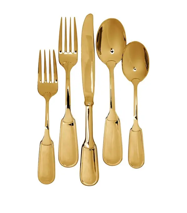 Ralph Lauren Plated Wentworth 5-piece Cutlery Set - Gold