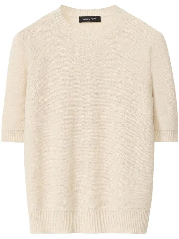 Fabiana Filippi Sequin-embellished T-shirt
