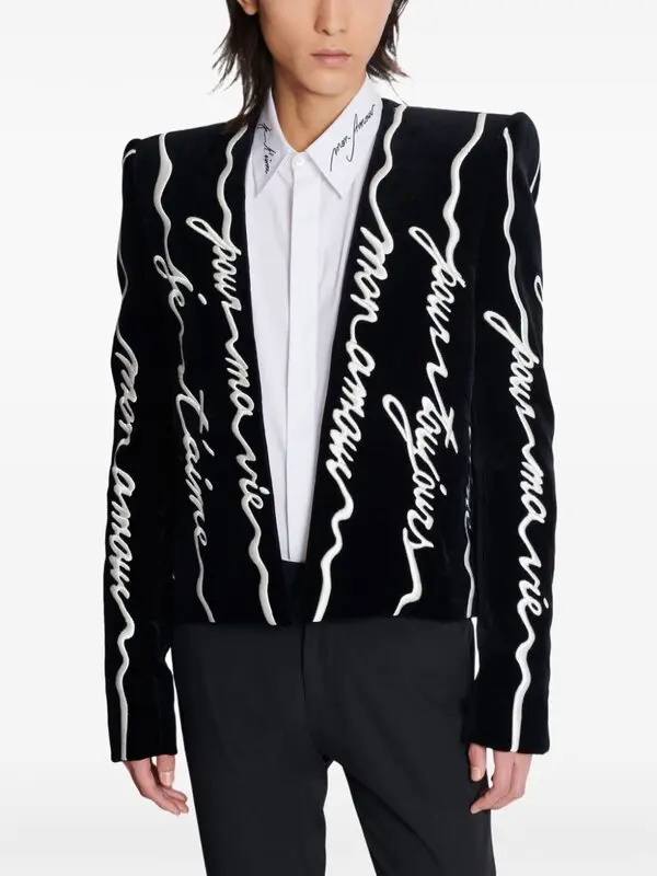 Balmain Spencer Embroidered Blazer