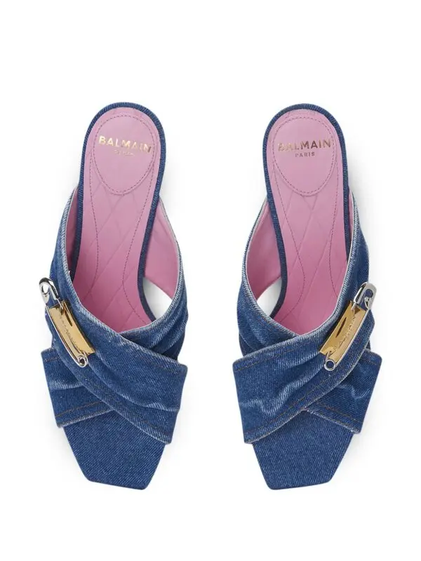 Balmain Denim Mules
