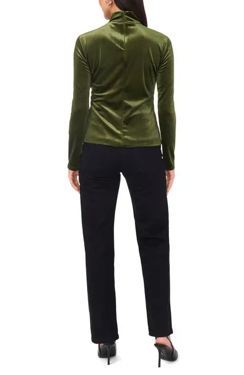 1.State Velvet Turtleneck Top