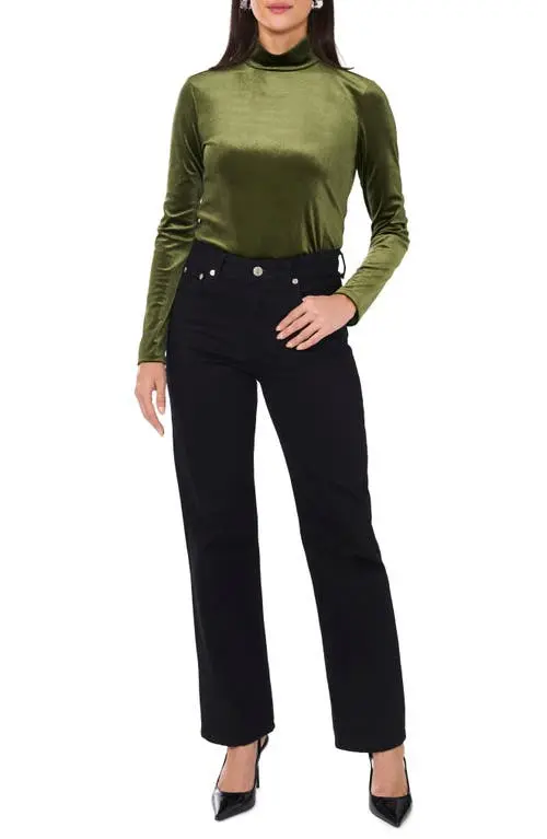 1.State Velvet Turtleneck Top