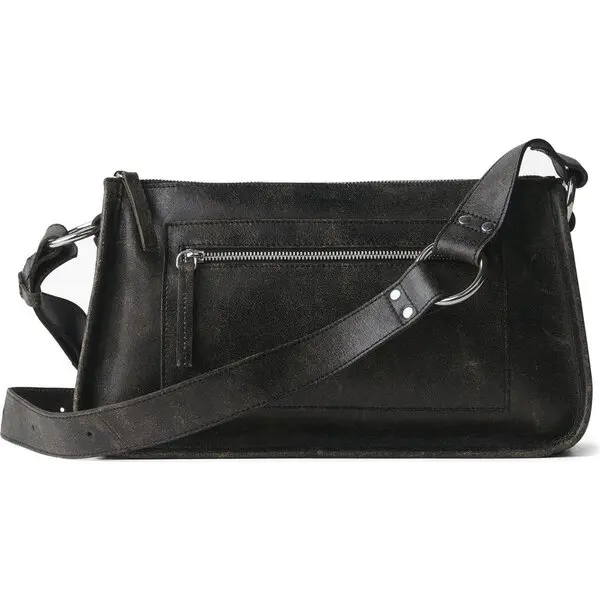 Mango Leather Shoulder Bag