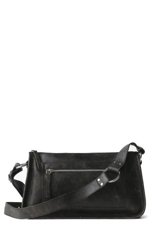 Mango Leather Shoulder Bag