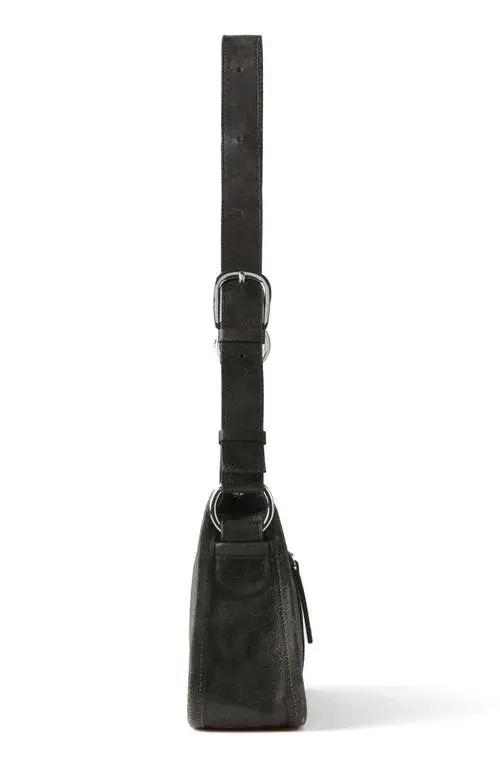 Mango Leather Shoulder Bag