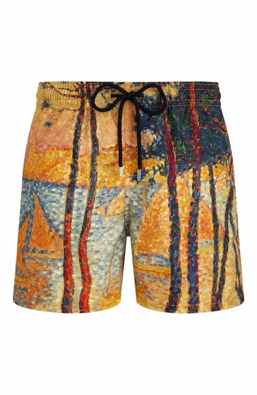 Vilebrequin Voile Et Pins 360 Swim Trunks - Maïs