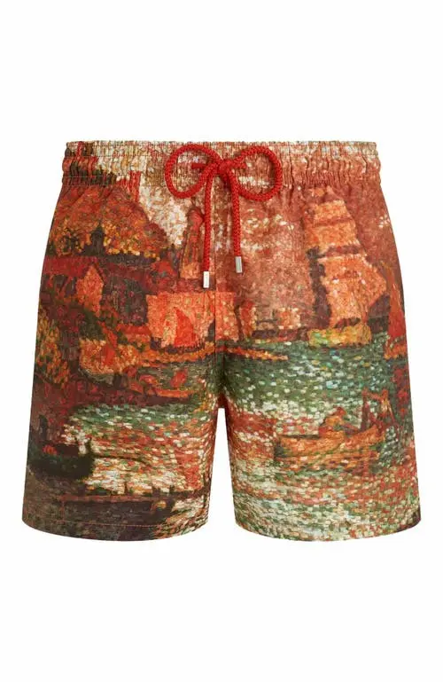 Vilebrequin Printed Swim Trunks - Brique