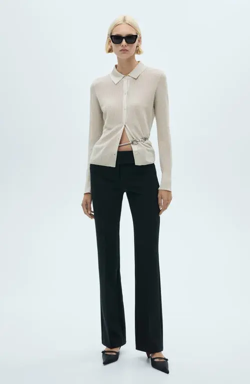 Mango Metallic Button-up Shirt