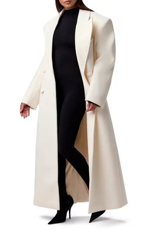 Naked Wardrobe Power Oversized Coat - Bone | Editorialist