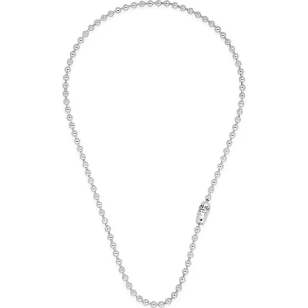 Good Art Hlywd Poplock Logo Ball Chain Necklace - Sterling Silver