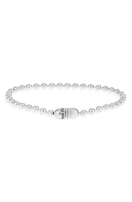 Good Art Hlywd Poplock Logo Ball Chain Bracelet - Sterling Silver