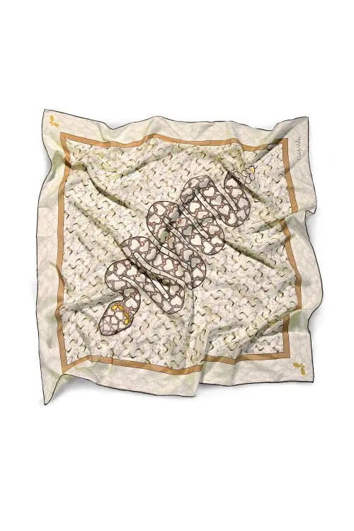 Henelle Large Silk Scarf - Death Valley