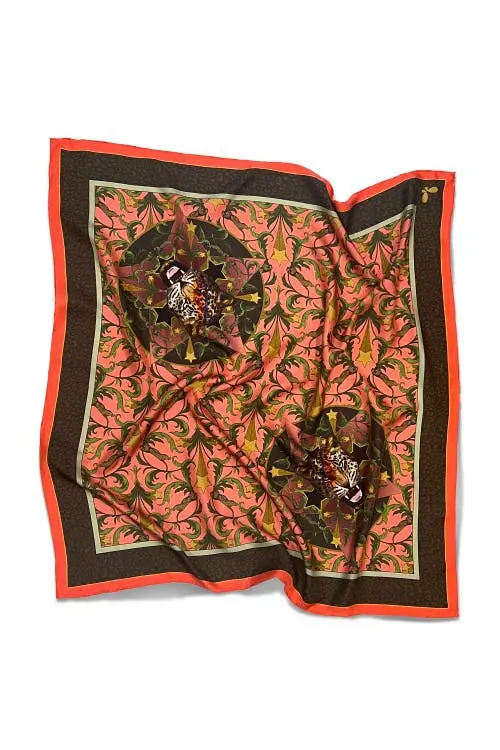 Henelle Large Silk Scarf - Hollywood & Vine