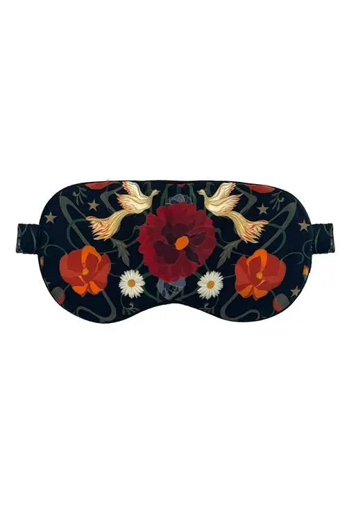 Henelle Silk Sleep Mask - Black Dahlia