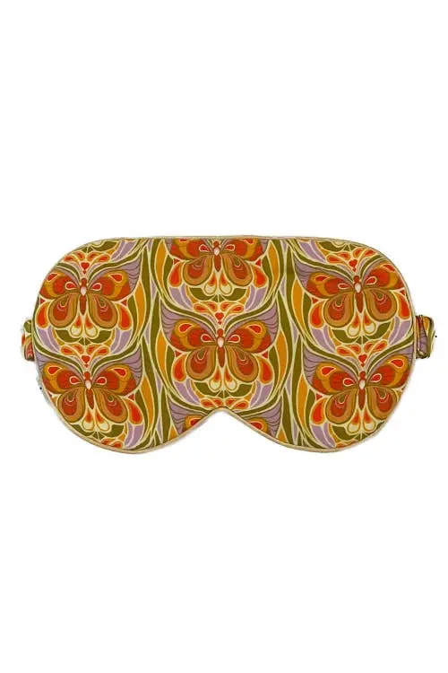 Henelle Silk Sleep Mask - Butterfly Effect Citrus