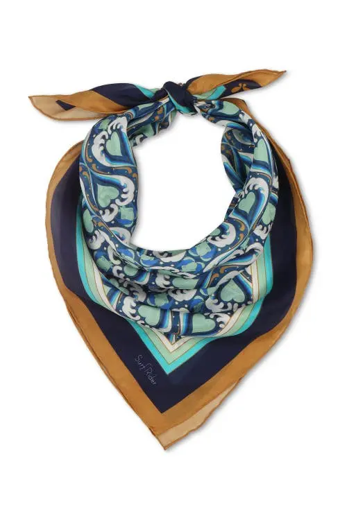 Henelle Silk Bandana - Surf Rider Wave