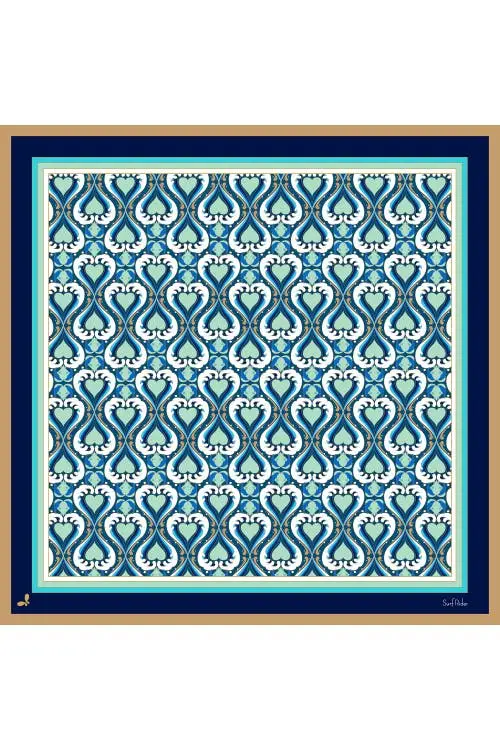 Henelle Silk Bandana - Surf Rider Wave