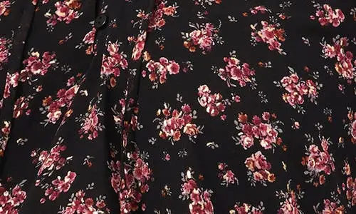 1.State Floral Print Smocked Top
