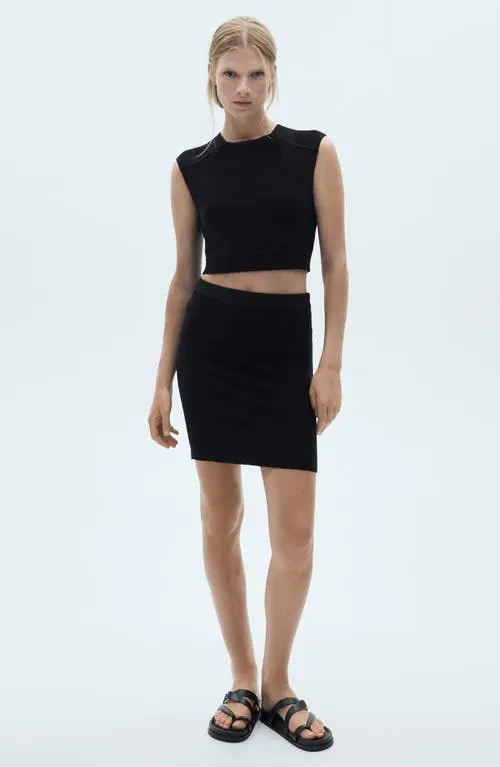 Mango Knit Mini Skirt