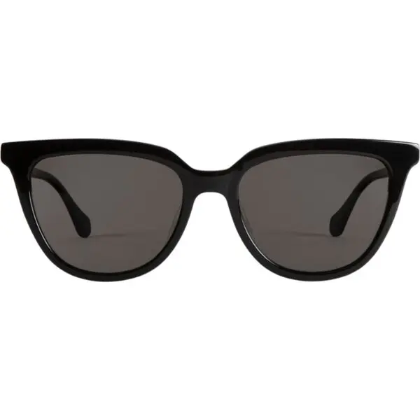 MOHALA EYEWEAR Lanikai Polarized Cat Eye Sunglasses - Black Lava / Gray Lenses