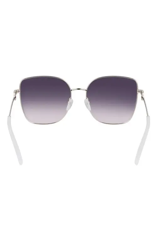 Longchamp Foulonn Butterfly Sunglasses - Silver/gradient Blue
