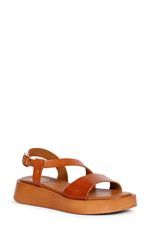 VIVI BLU Saint G Nasrin Platform Wedge Sandal - Cognac