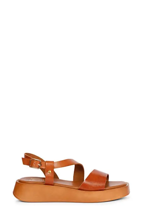 VIVI BLU Saint G Nasrin Platform Wedge Sandal - Cognac