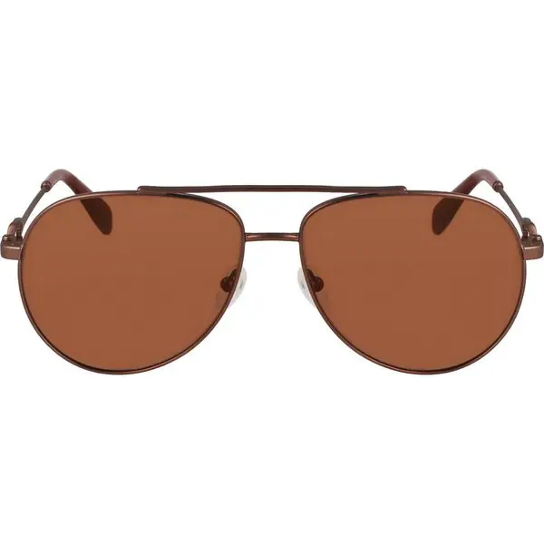 Longchamp Foulonn Aviator Sunglasses - Brown