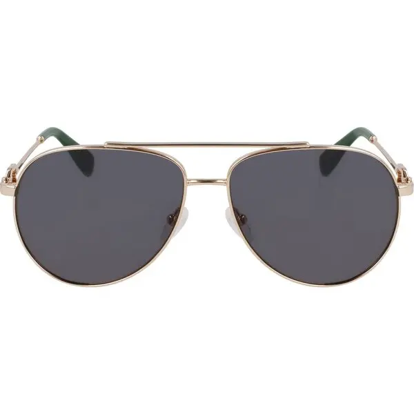 Longchamp Foulonn Aviator Sunglasses - Gold/green