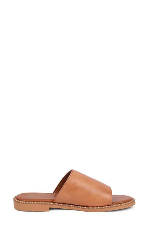 VIVI BLU Saint G Kalina Leather Slide Sandal - Cognac