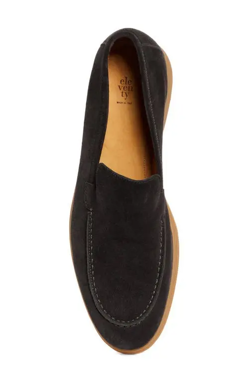 Eleventy Suede Loafer - Black