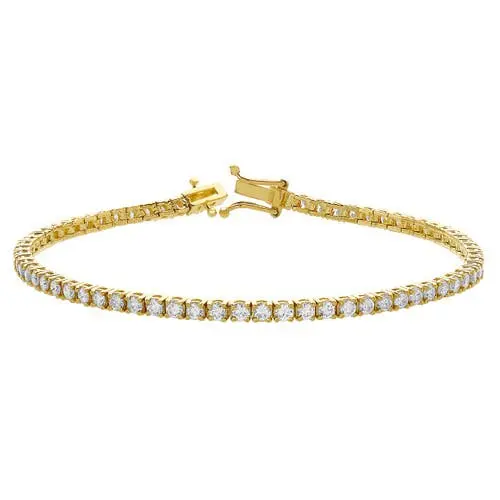 LUVMYJEWELRY Lab Grown Diamond Tennis Bracelet - 10k Yellow Gold