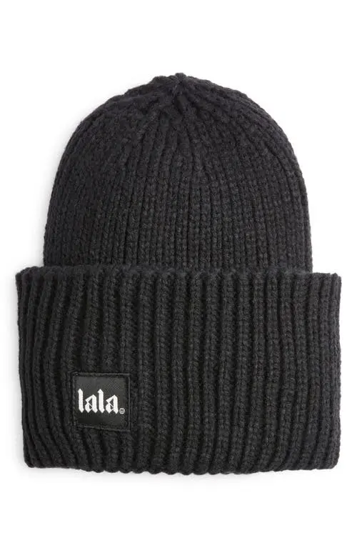 DRESSED IN LALA Grunge Chic Beanie - Black
