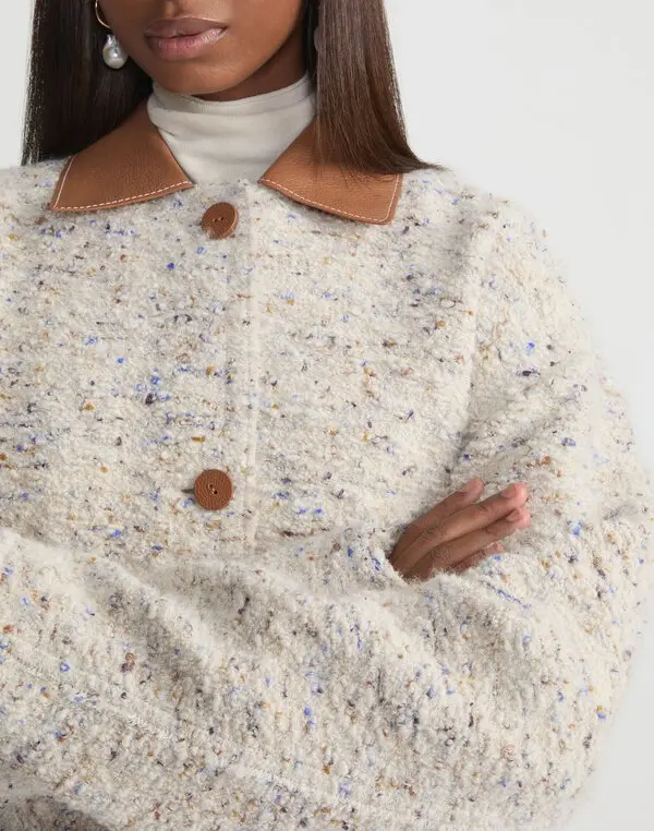 Lafayette 148 New York Knotted Bouclé Car Coat