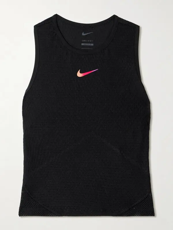 Nike Slam Mesh-paneled Dri-fit Jacquard Tank