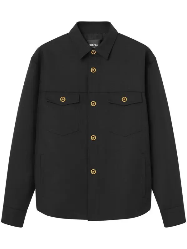 Versace Cavalry Wool Overshirt - White