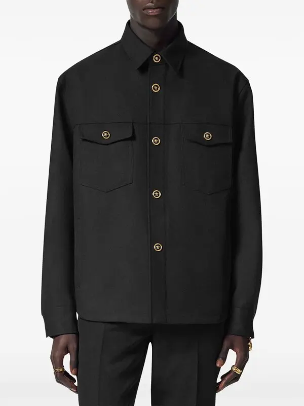 Versace Cavalry Wool Overshirt - White
